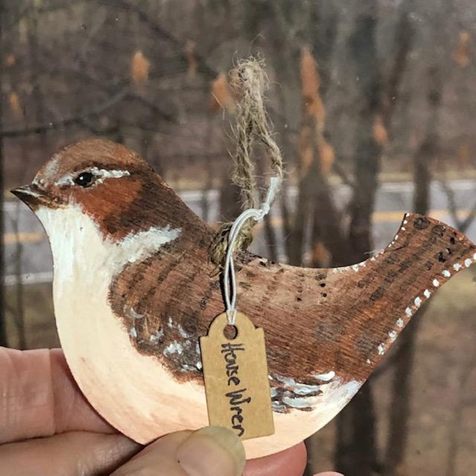 House Wren Hand Painted Window Charm, Ornament - Etsy