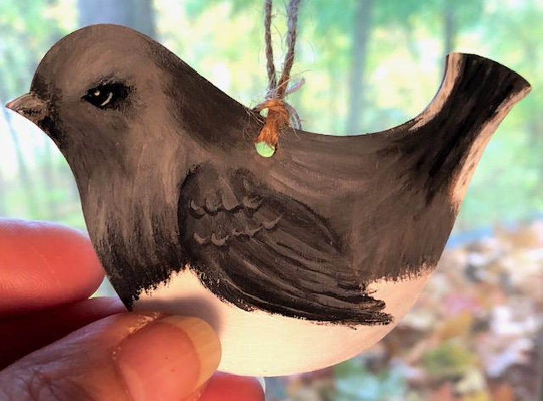 Dark Eyed Junco Hand Painted Hanging Window Charm/ornament - Etsy