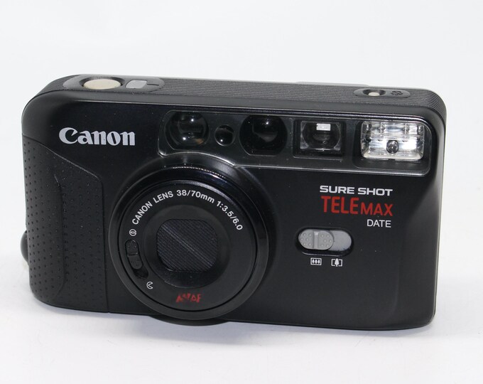 Canon Sure Shot Telemax Date 35mm Compact Camera With Case – Twin Lens ...