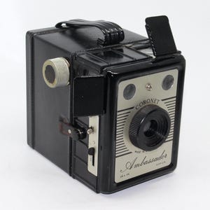 Coronet Ambassador 6x9 120 Film Box Camera With Case C. 1955 Very Good ...
