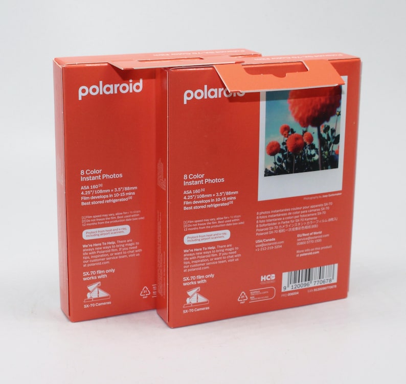 Polaroid SX-70 Color Film: Classic White Frame - Two Packs - Etsy