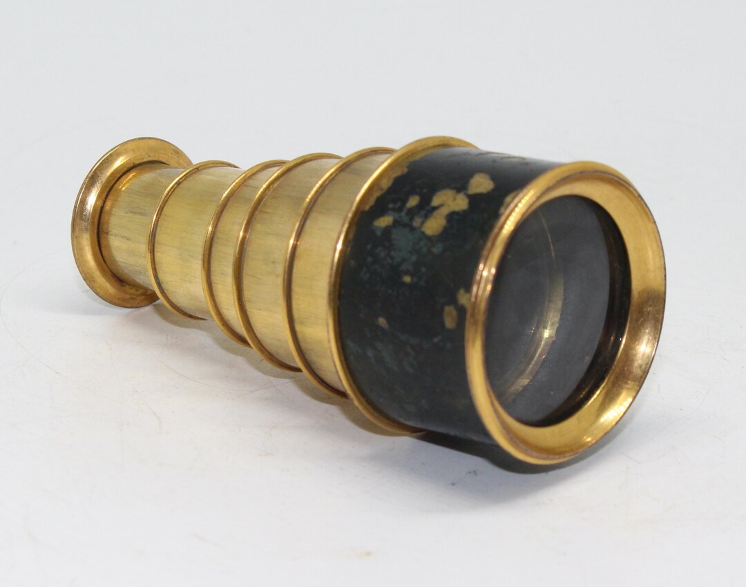 19th Century Pocket Telescope Gilt Brass Spyglass Monocular ...