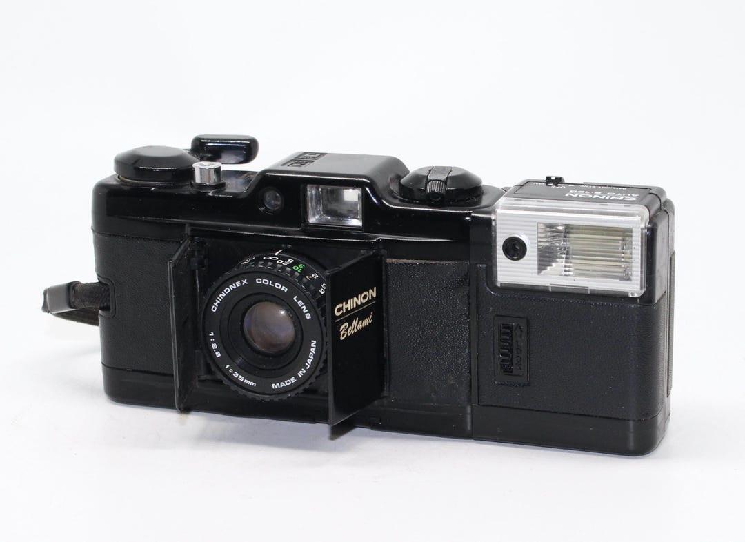 Chinon Bellami 35mm Film Compact Camera With S-120 Flash, Gift Box and ...