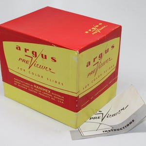 Argus Previewer Picture Slide Viewer With Original Box and Instructions ...