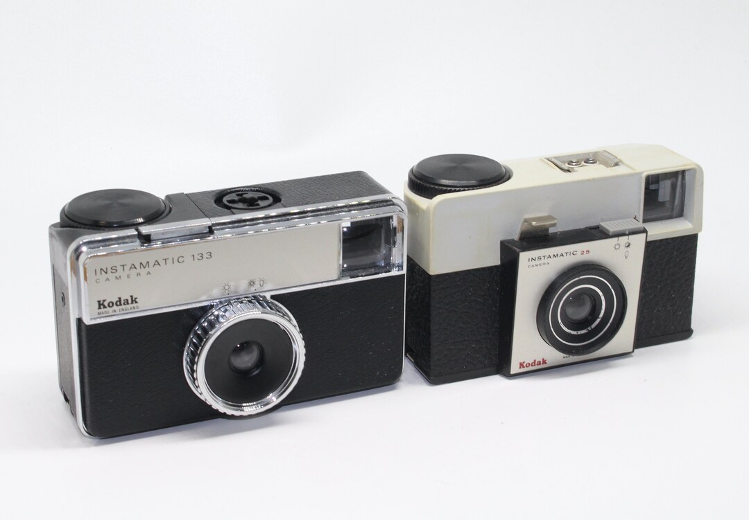 Kodak Instamatic 25 and 133 With Cases Classic 126 Film Cameras Very ...