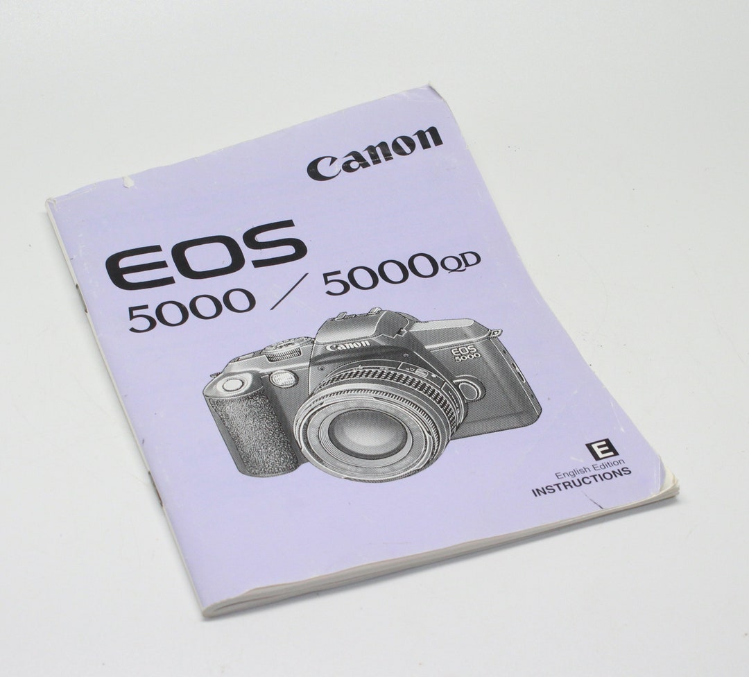 Canon EOS 5000/5000QD 35mm Camera Manual - 1994 Instructions - Etsy