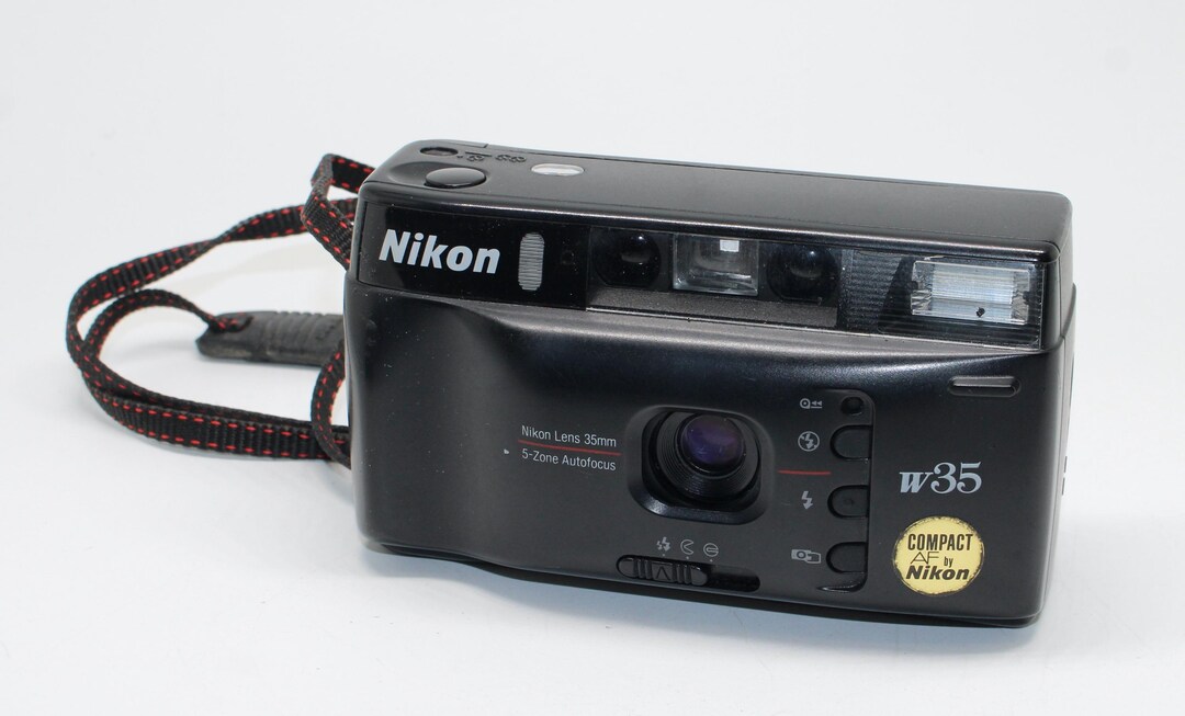 1991 Nikon W35 Compact Auto-focus Lens 35mm Film Camera With Case - Etsy