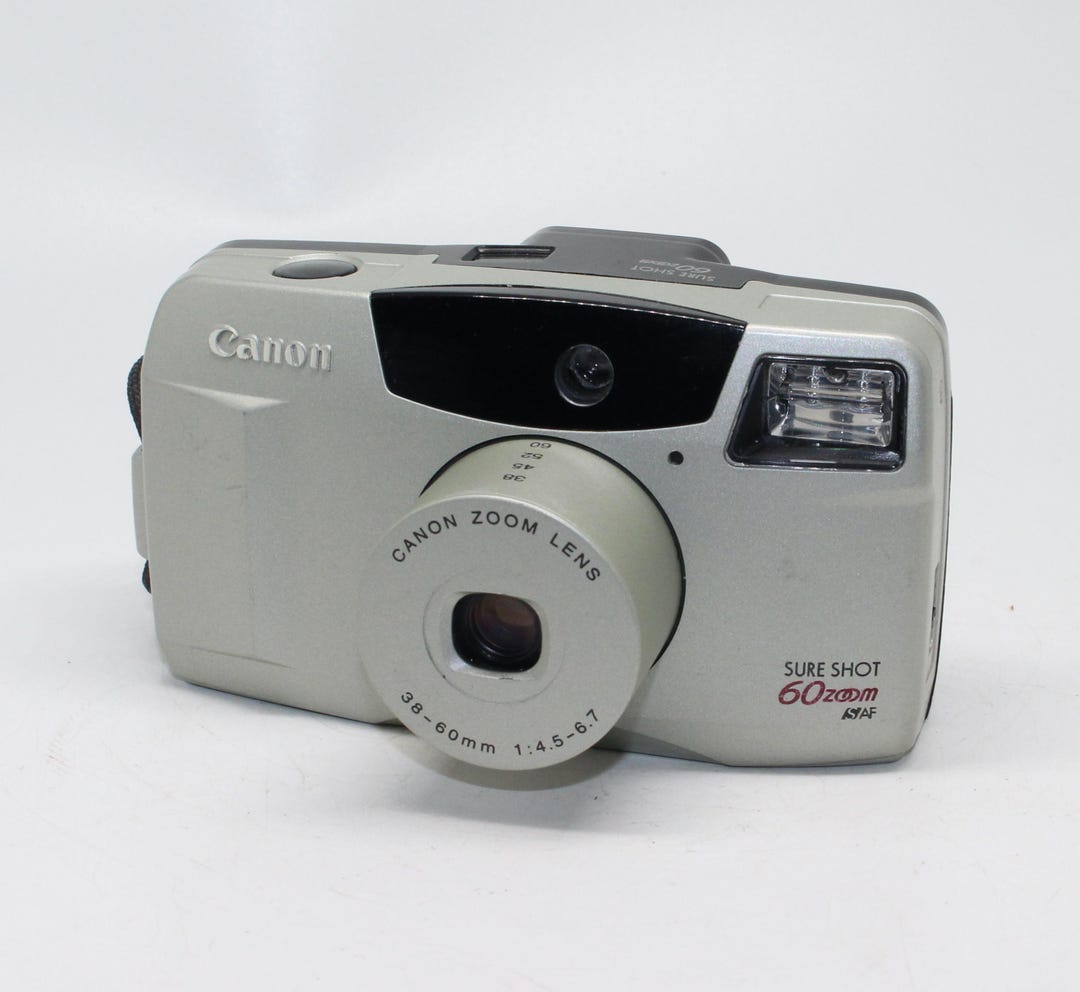 Canon Sure Shot 60 Zoom Point & Shoot / Zoom 35mm Film Camera 38-60mm Lens With Carry Case Very ...