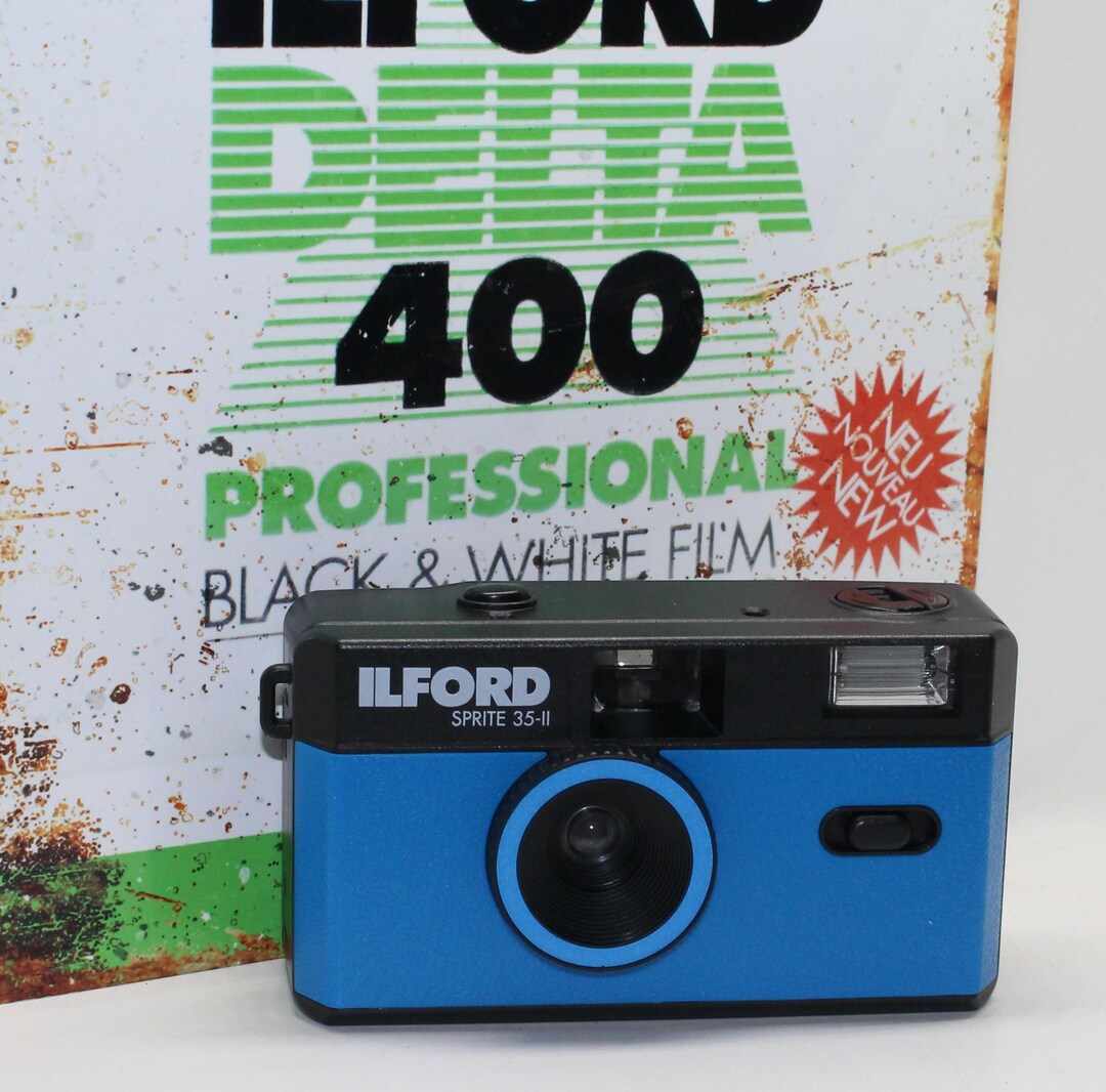 Ilford Sprite 35-II 35mm Film Reusable Compact Camera in Blue – Retro ...