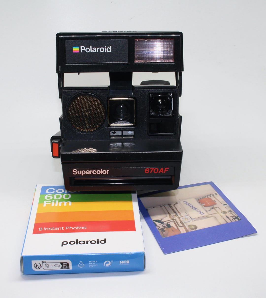 Polaroid Supercolor 670 AF Instant Camera With New Box of Polaroid 600 ...