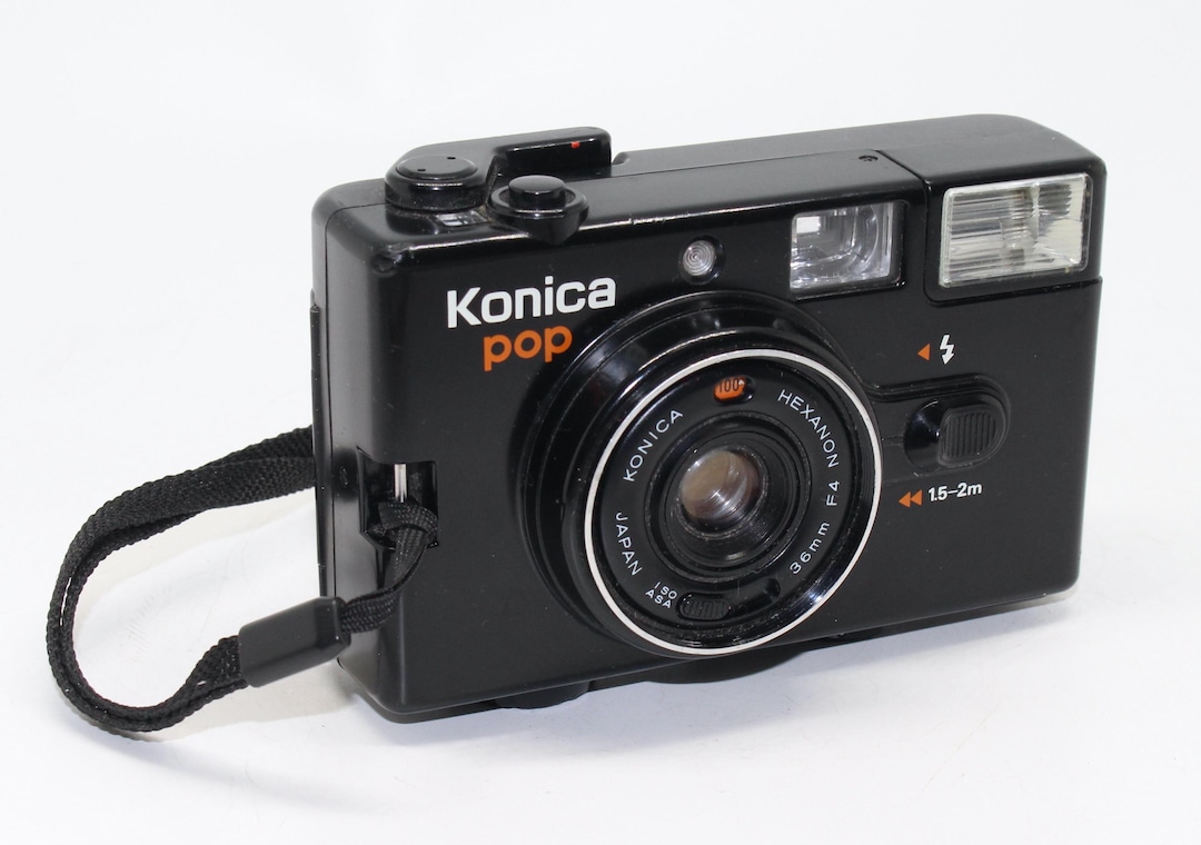 Konica Pop Compact 35mm Film Camera With Case – Very Good Condition and ...