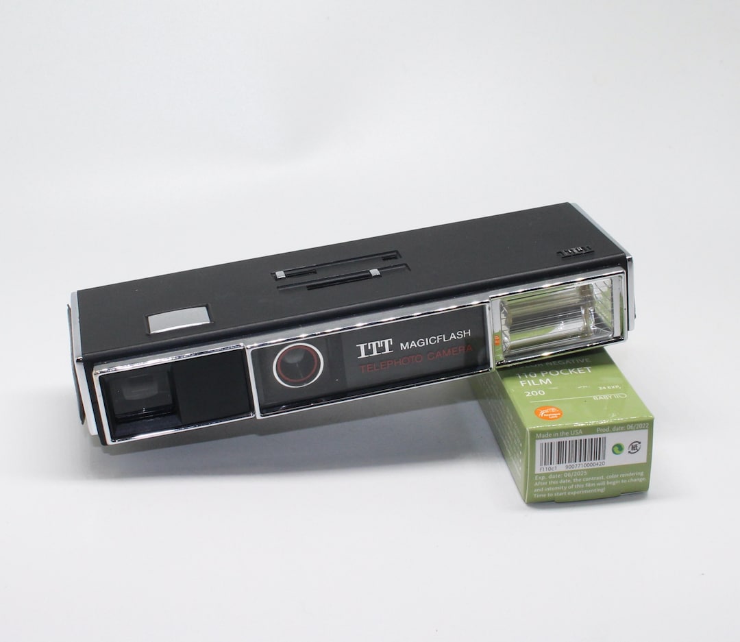 ITT Magicflash Telephoto 110 Film Camera: 1970s Sub Mini With ...