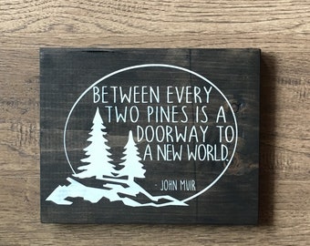 John Muir Between Every Two Pines is a Doorway to a New World. - Etsy