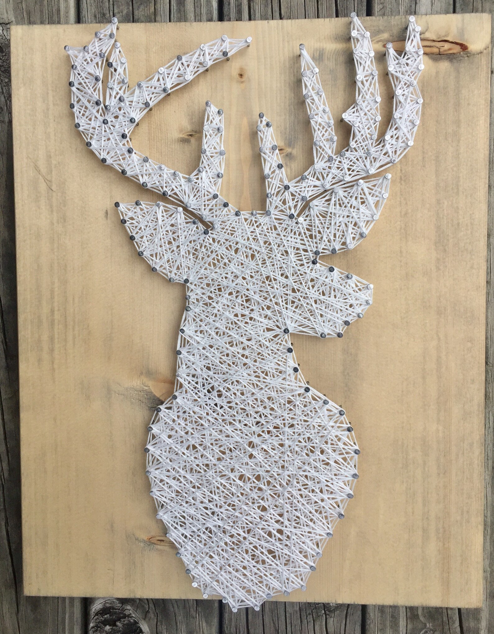 Deer String Art Deer Head String Art Deer Nail And String | Etsy