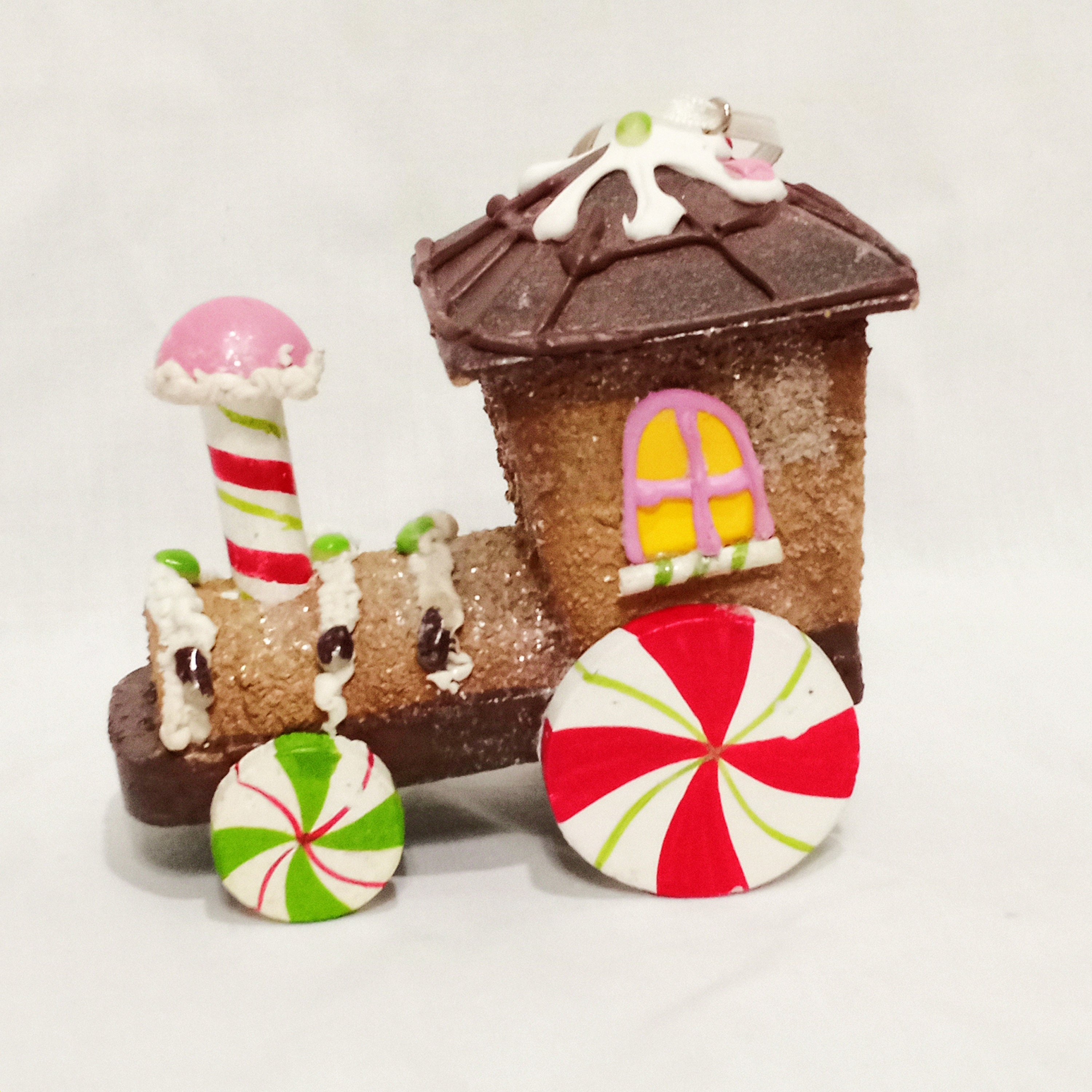 Gingerbread Train Engine Christmas Ornament 3 Resin Wood - Etsy