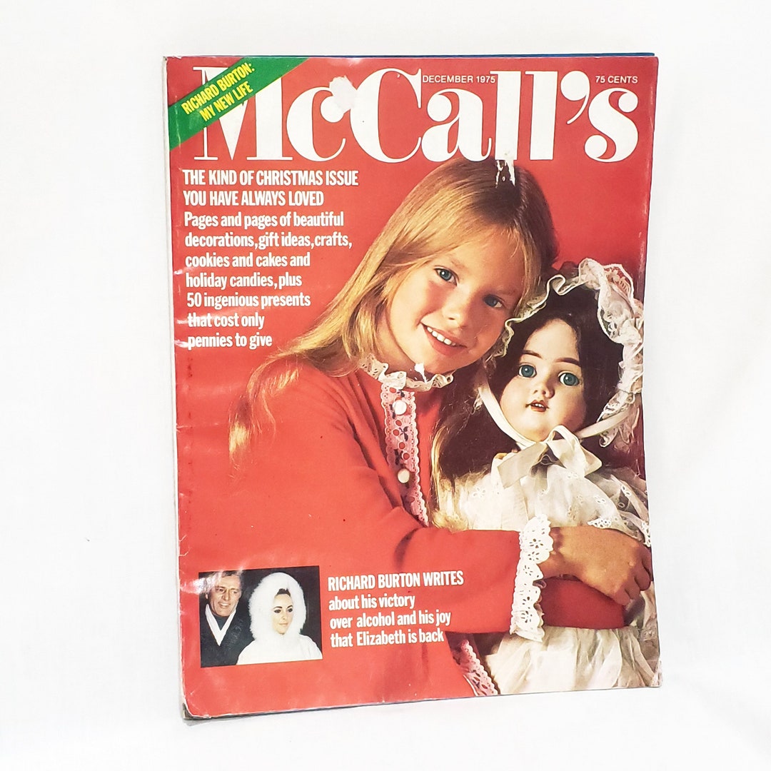 Mccall's Magazine December 1975 Richard Burton Christmas Issue ...