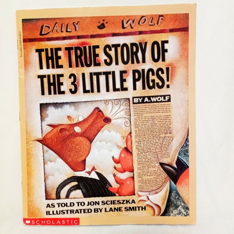 The True Story of the 3 Little Pigs Book Paperback 1991 Scholastic by A ...