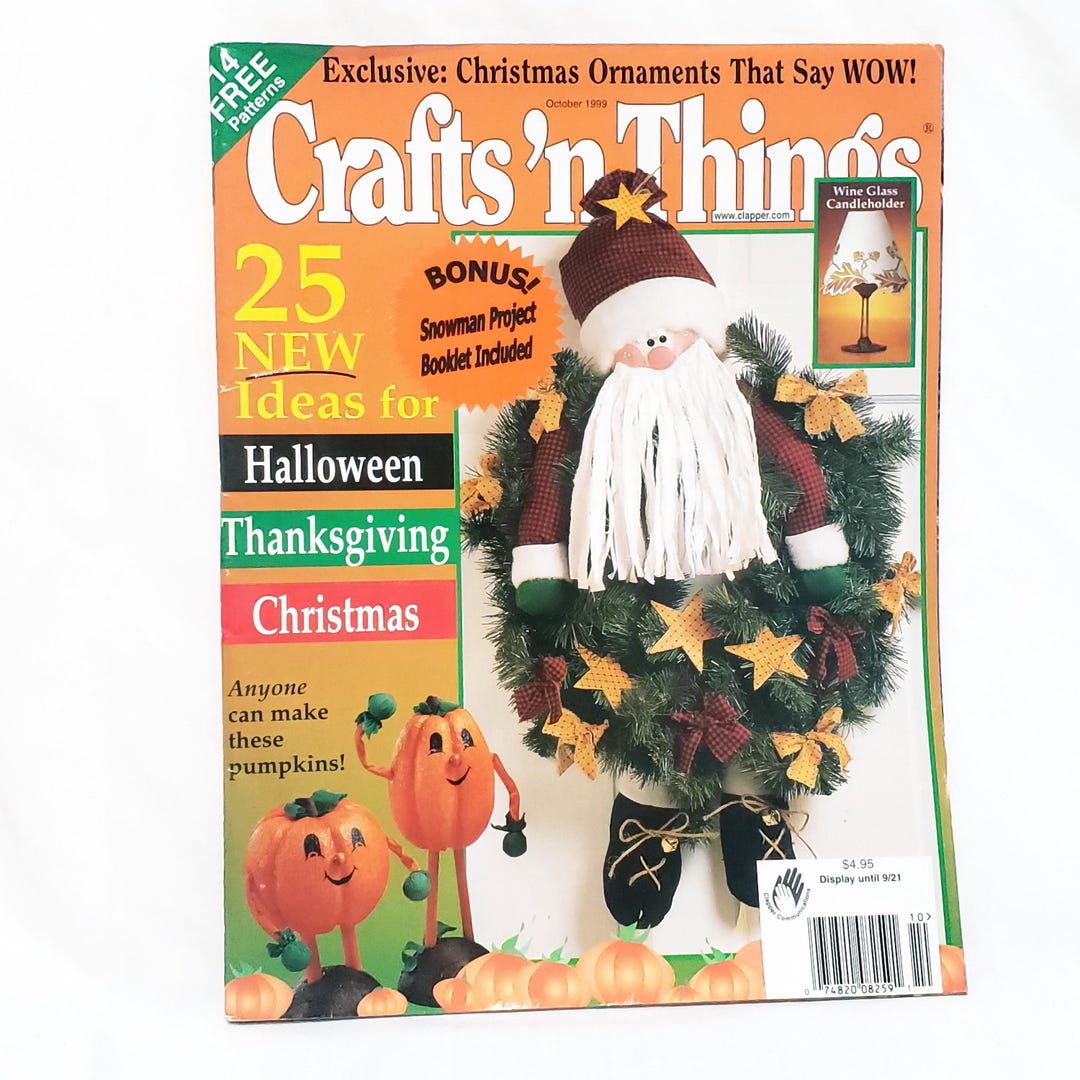 Crafts 'n Things Magazine Oct 1999 Halloween Thanksgiving Christmas ...