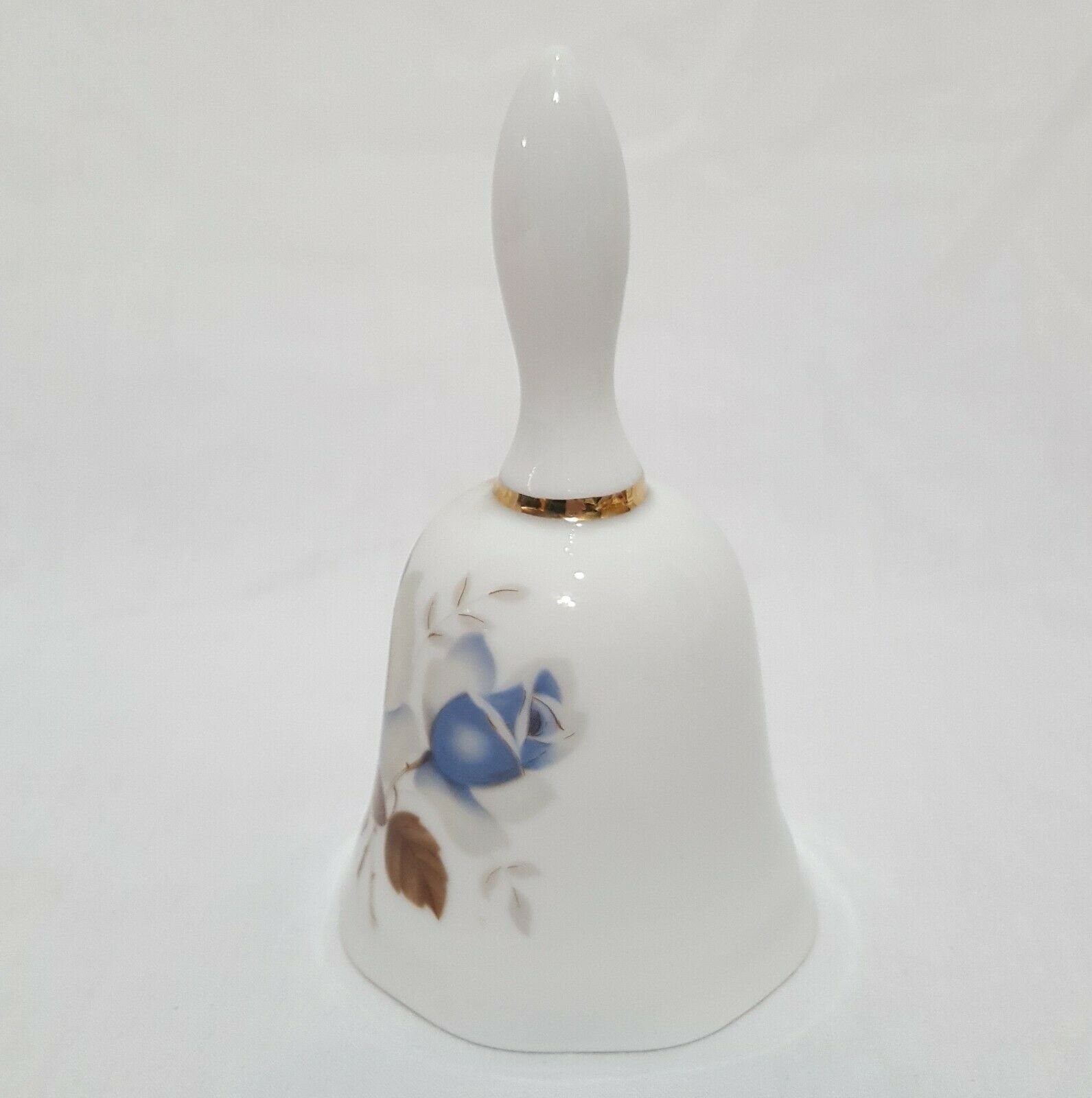 Rose Bell 4 White Ceramic Flower Blue Gray Brown UCGC - Etsy