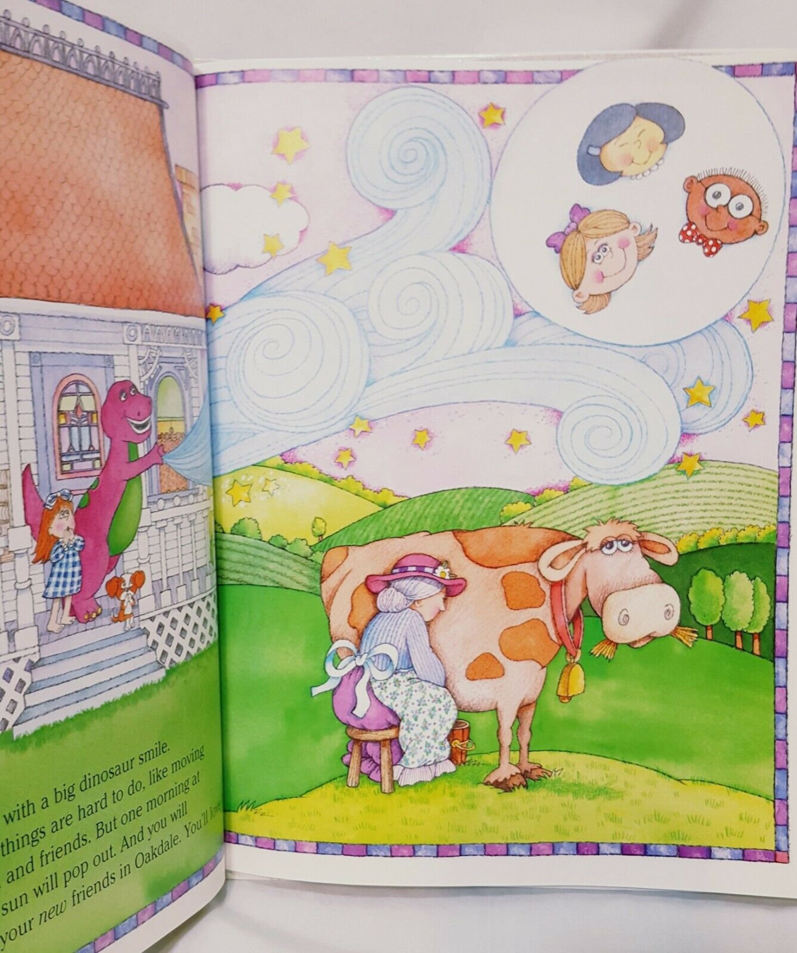 Just Imagine With Barney Hardcover Book by Mary Shrode 1992 Dinosaur - Etsy