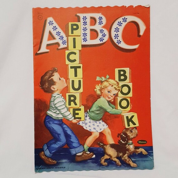 ABC Picture Book 1948 Vintage Whitman Book Florence Sarah | Etsy