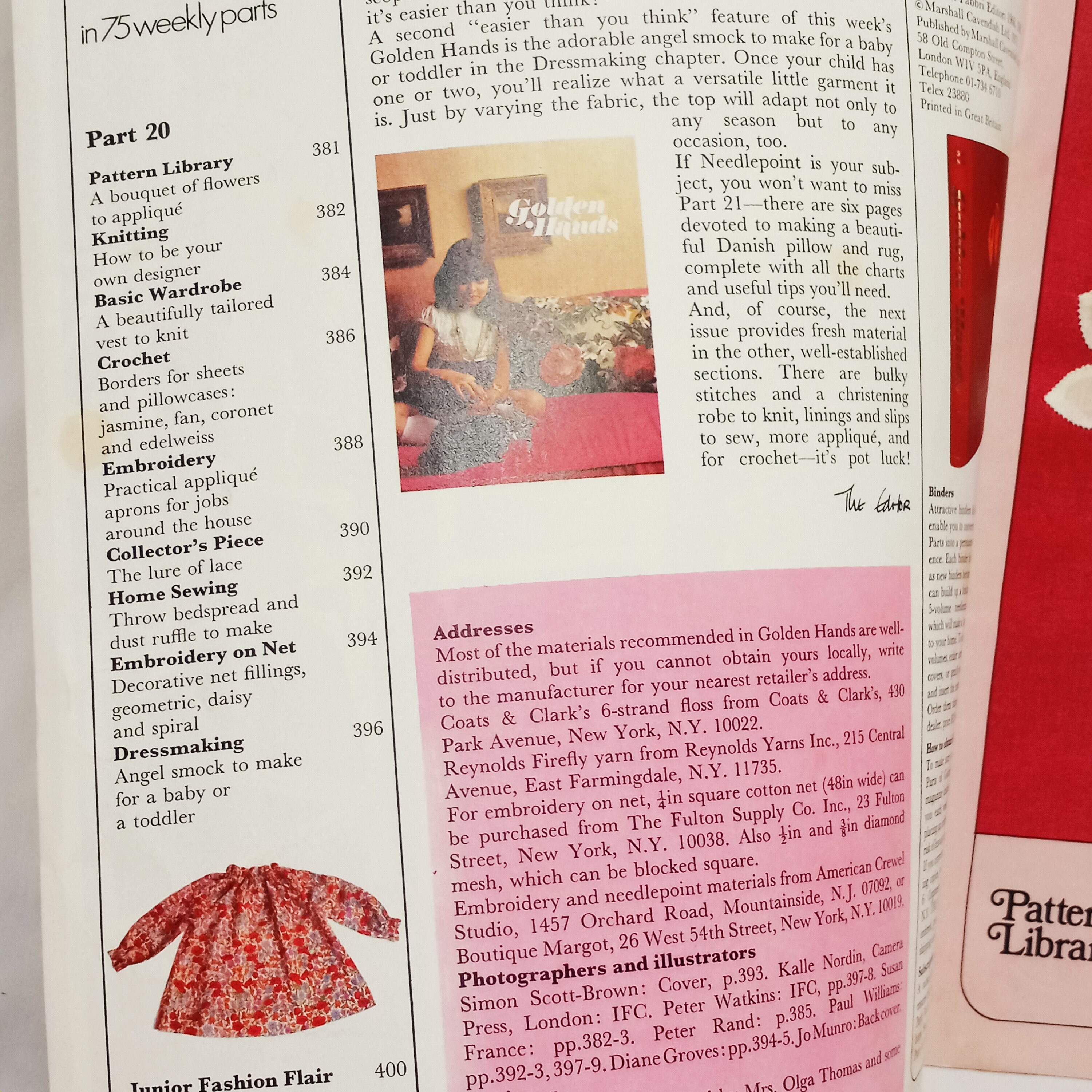 Golden Hands Magazine Home Sewing Dressmaking Part 20 Vol 2 Guide 70s ...
