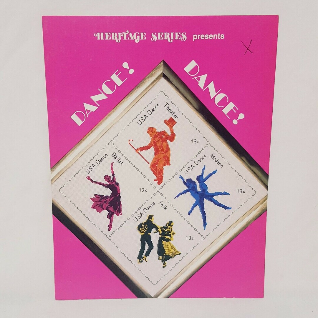 Dance Dance Postage Stamp Cross Stitch Leaflet Heritage Series 1991 ...