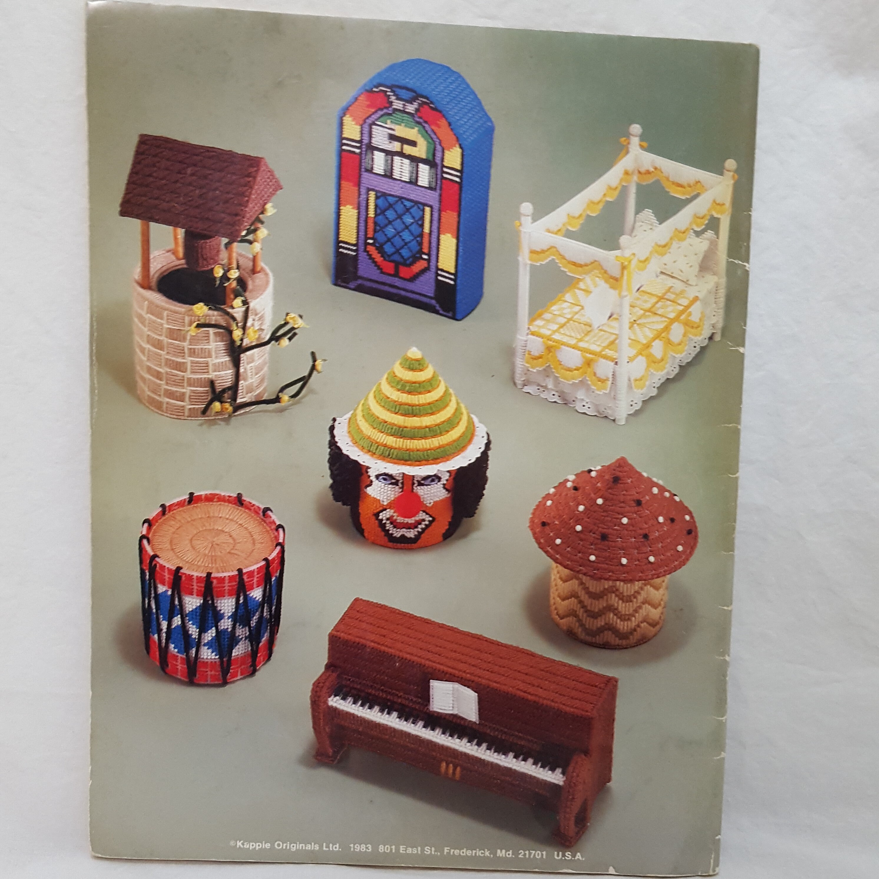 Plastic Canvas Tissue TP Covers Kappie Originals 1983 11 Projects ...