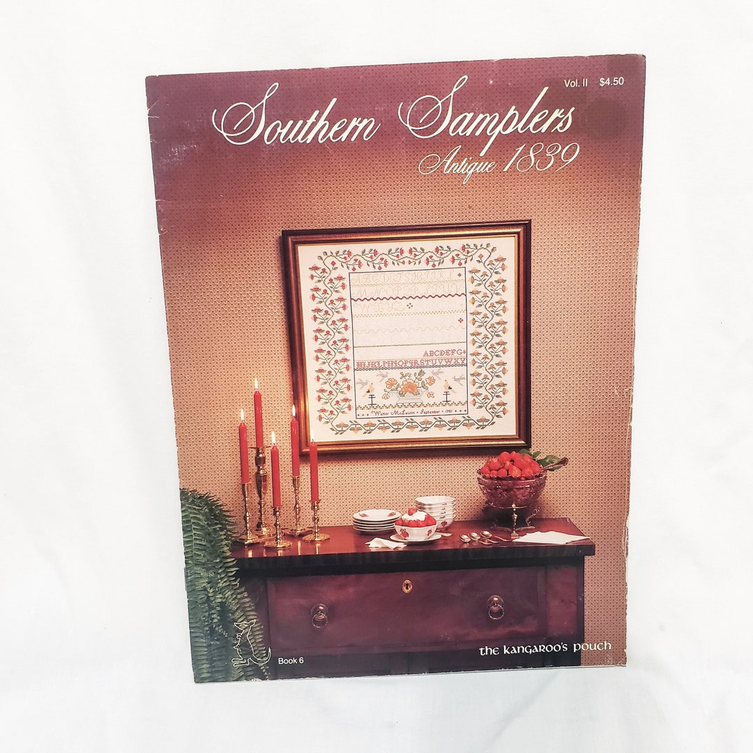Southern Samplers Antique 1839 Cross Stitch Pattern Leaflet Kangaroos ...