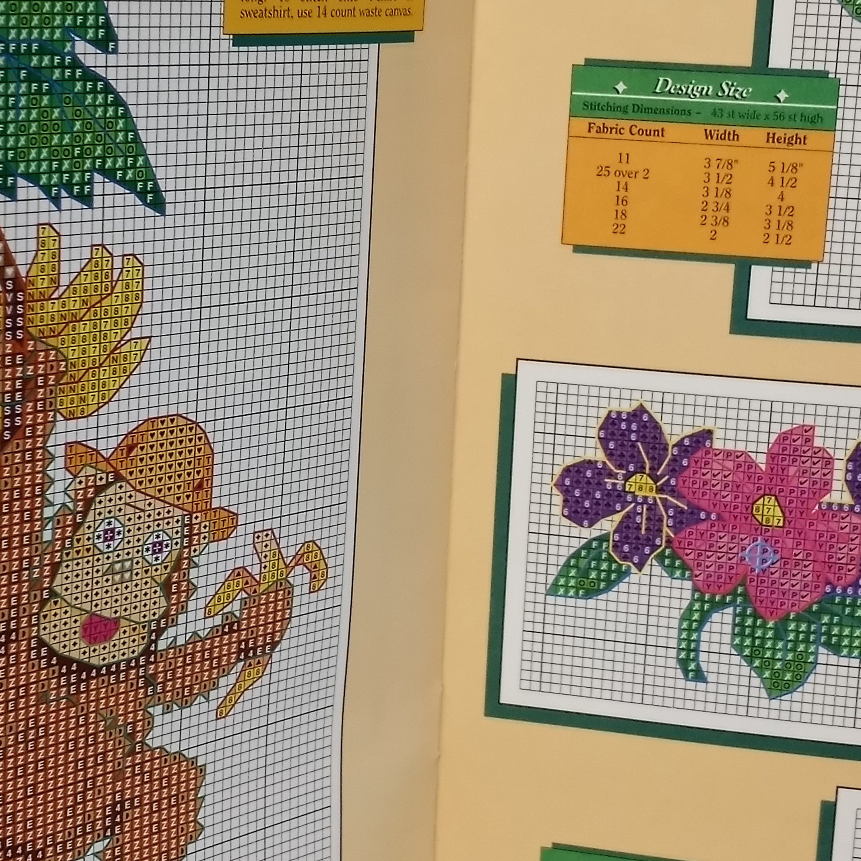 Jungle Pals Grow Chart Cross Stitch Leaflet Book Color Charts 30502 ...