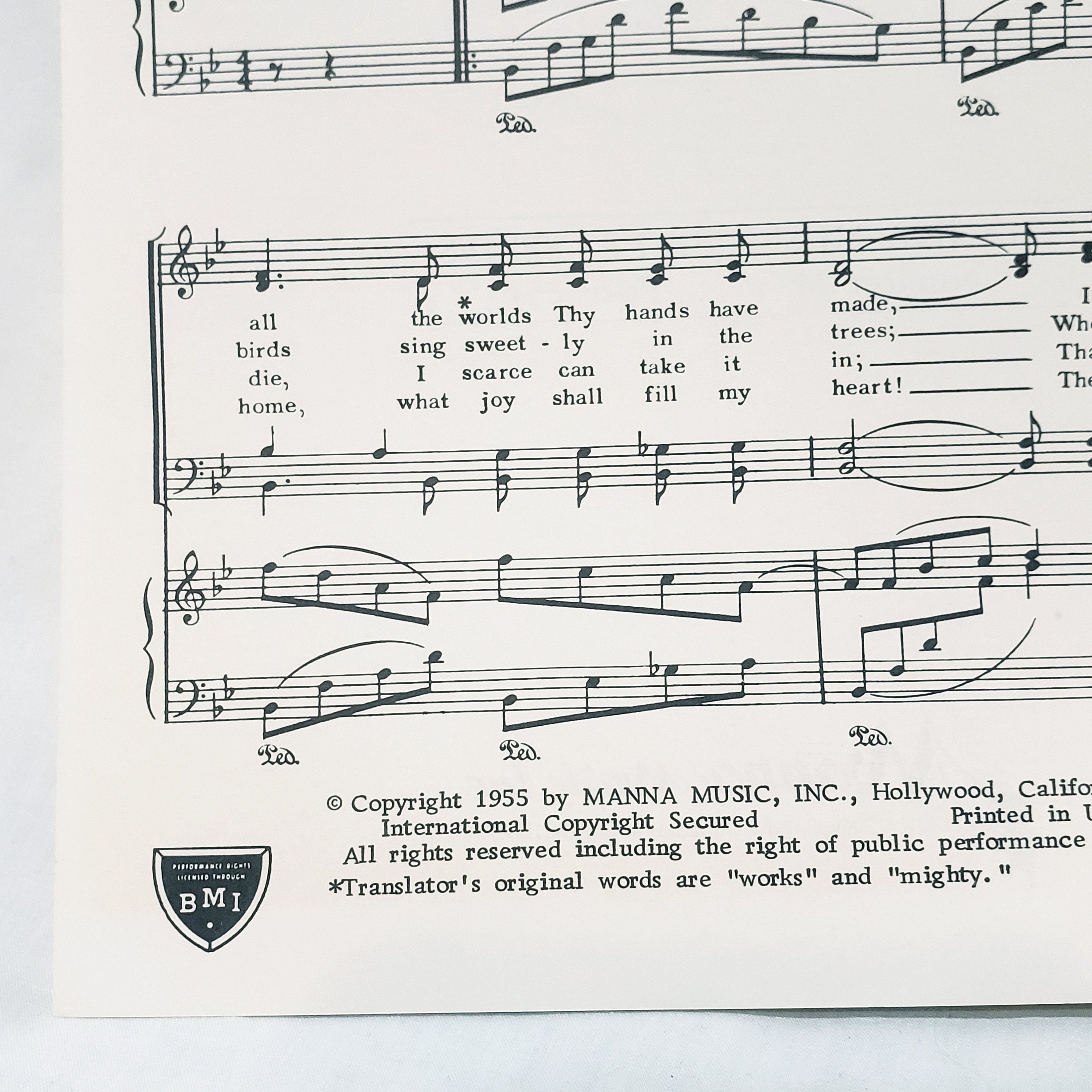 How Great Thou Art Sheet Music Piano 1955 Stuart K. Hine Paul Mickelson ...