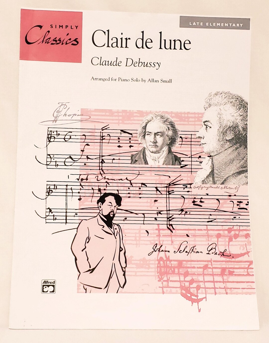 Clair De Lune Piano Sheet Music Leaflet Claude Debussy 1994 Alfred ...