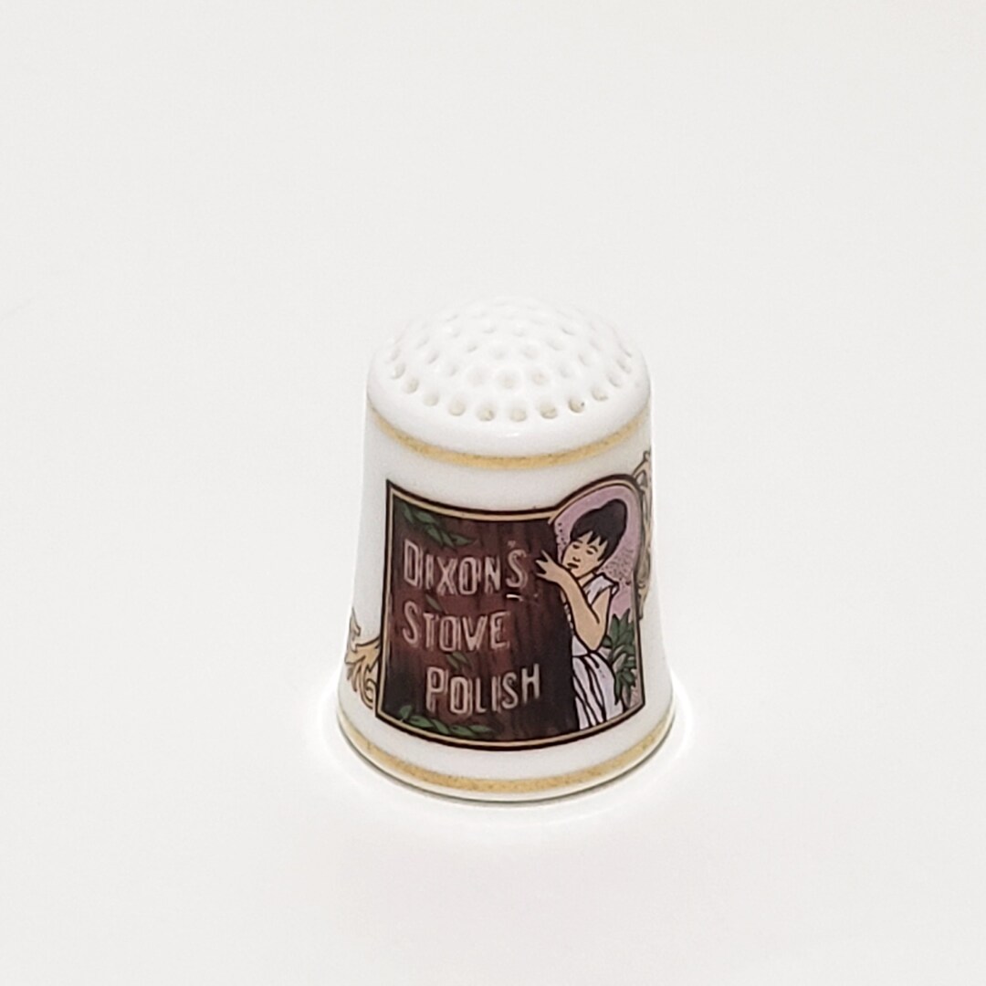 Dixon's Carburet of Iron Stove Polish Thimble Porcelain Vintage 1 ...