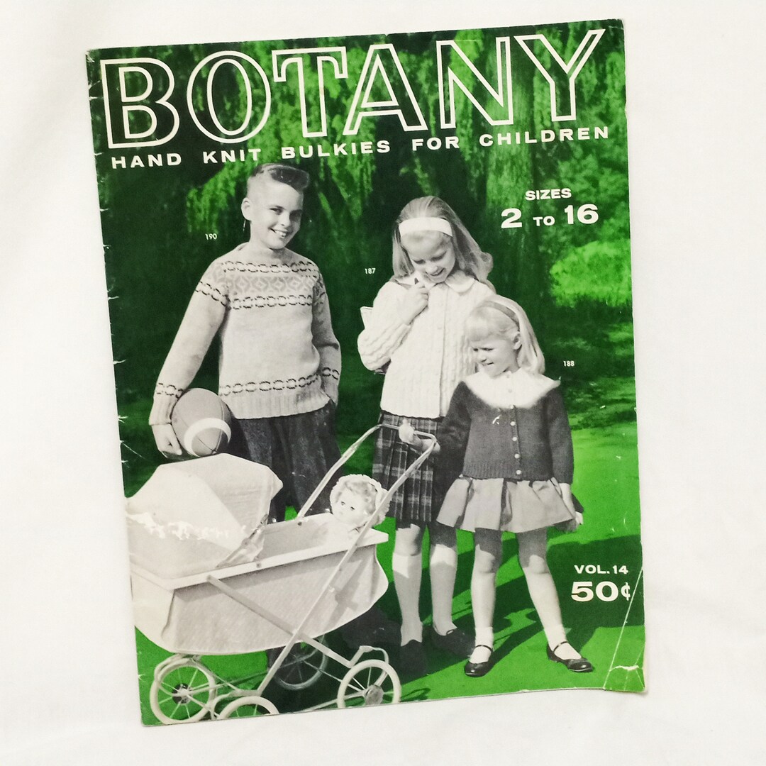 Botany Hand Knit Bulkies for Children Sweaters 1960 Sizes 2 to - Etsy