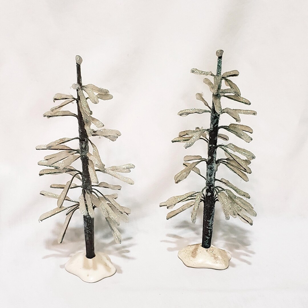 LEMAX Iced Pine Tree Trees Two Christmas Village Landscapes 6 ...