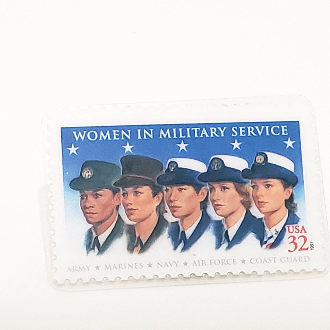 Women in Military Service Stamp Pin 1" Army Marines Navy Air Force ...