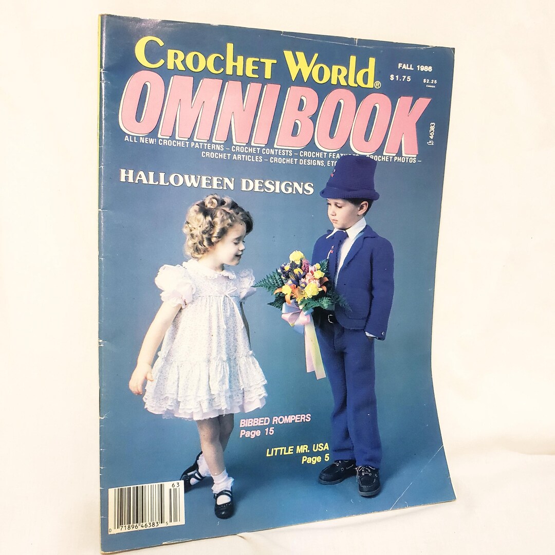Crochet World Omni Book Magazine Fall 1986 Halloween Rompers Sleeping ...