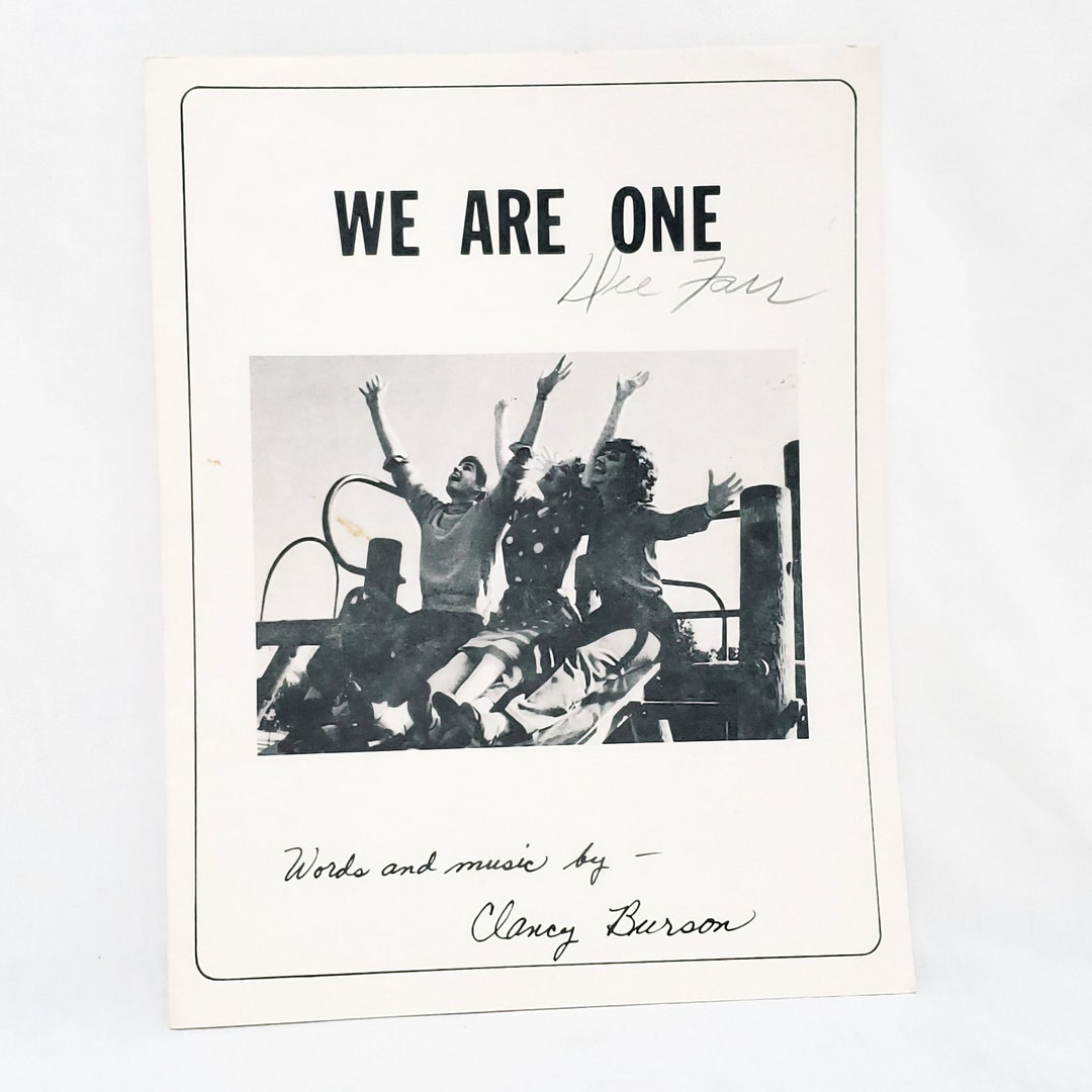 We Are One Words and Music by Clancy Burson Sheet Music 1982 Piano - Etsy