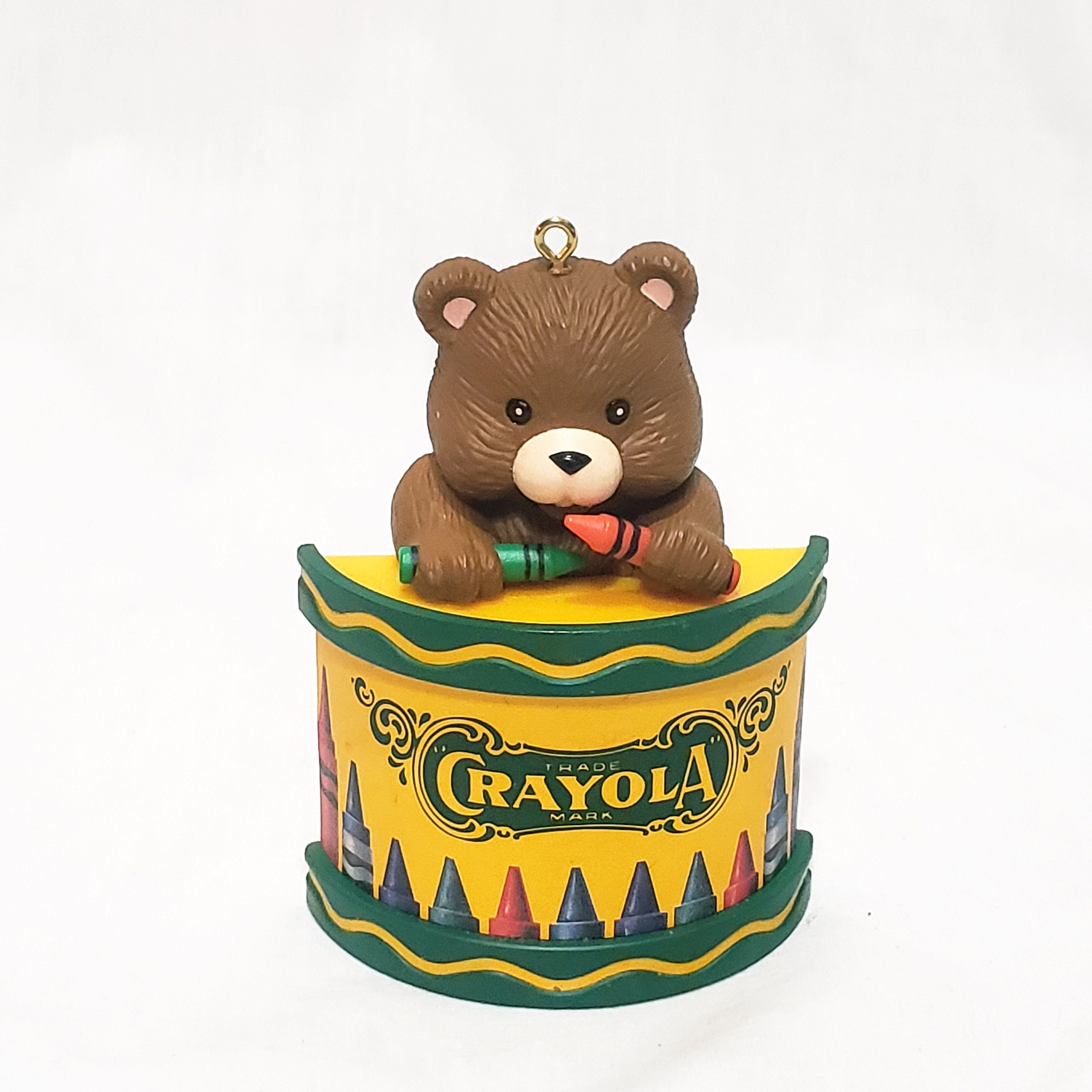 Crayola Crayons Teddy Bear Ornament 1992 3" Binney & Smith Hallmark ...