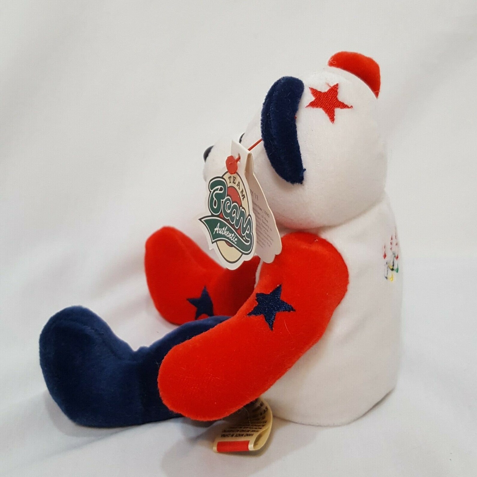 Team Bears Authentic Bean Plush Bears USA Olympic Victory 11 Red White ...