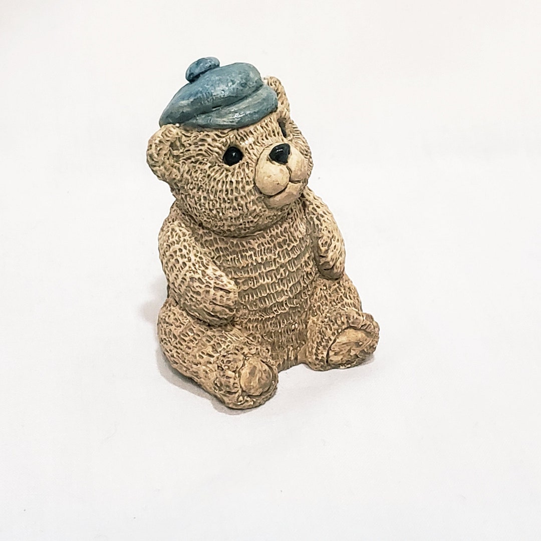 Stone Critter Littles Teddy Boy Figurine 2" SCL-022 Bear 1988 - Etsy
