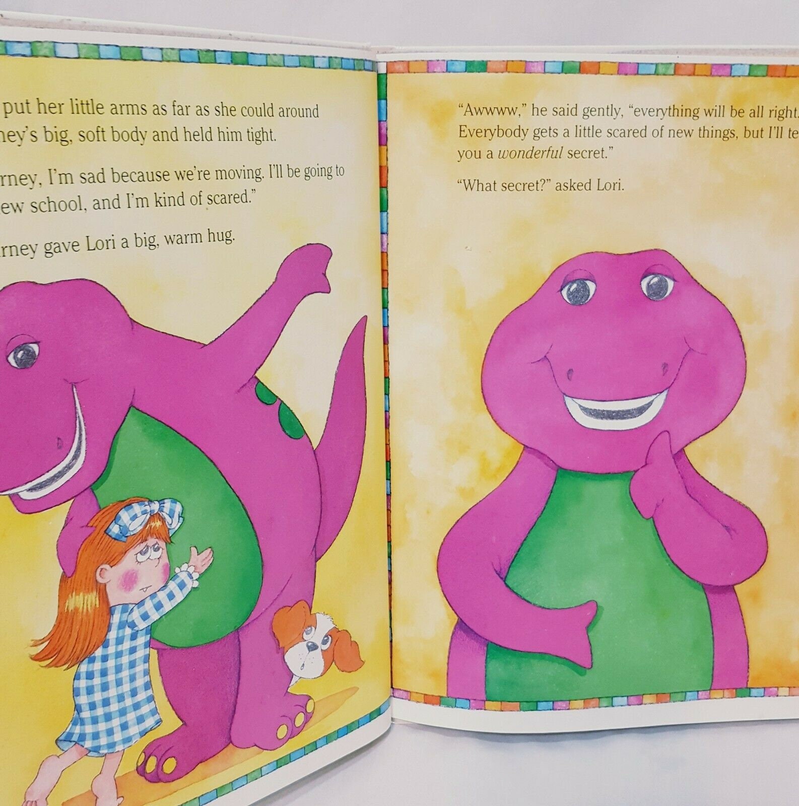 Just Imagine with Barney Hardcover Book door Mary Shrode 1992 Dinosaur ...