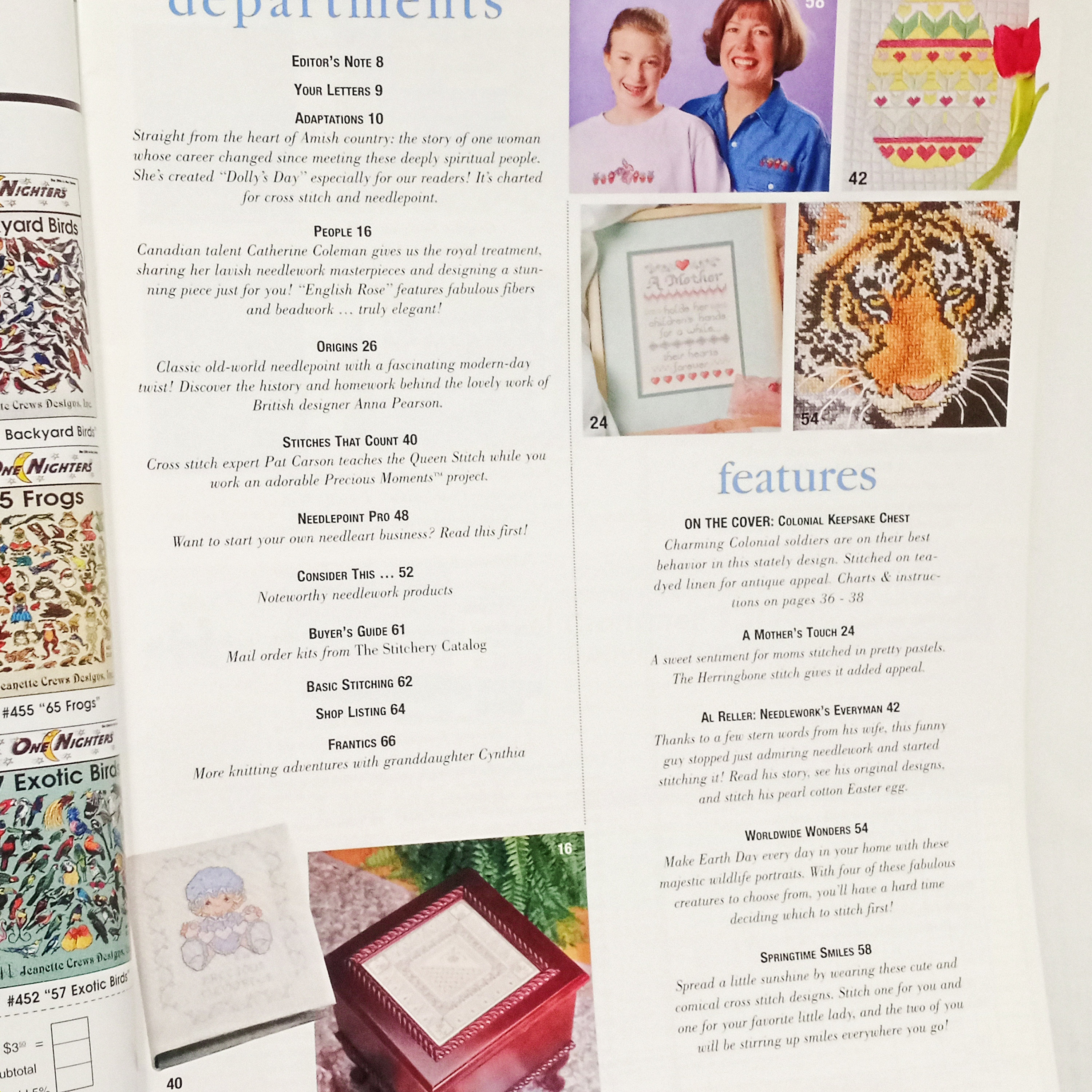 The Stitchery Magazine Cross Stitch Patterns March 1998 Amish - Etsy