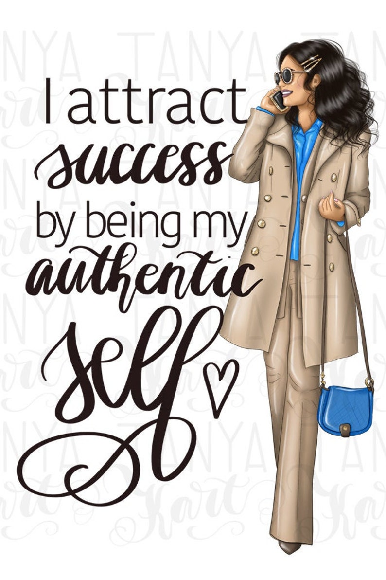 Positive Affirmation Woman Happiness I Attract Success by - Etsy