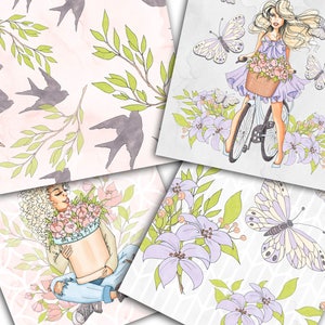 Easter Papers, Spring Papers, Spring Patterns, Floral Pattern, Spring ...