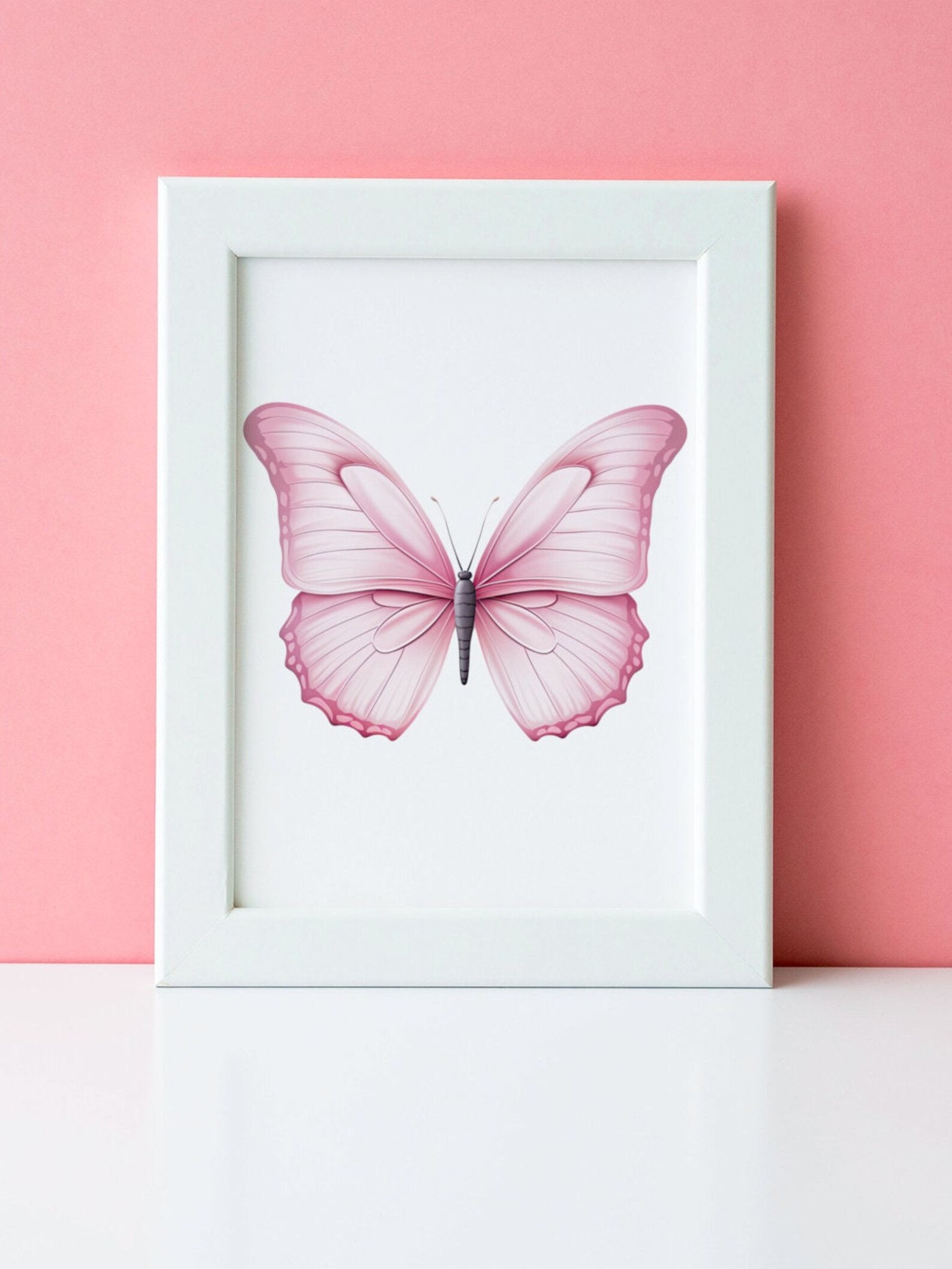 Pink Butterfly Sublimation PNG: Digital Graphic for Shirts and Art T ...