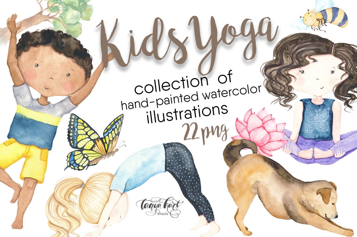 Kids Yoga Clip Art
