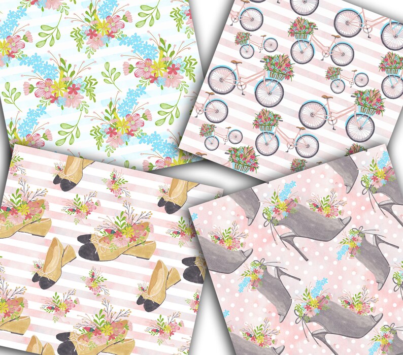 March Digital Paper Planner Graphics Seamless Pattern - Etsy