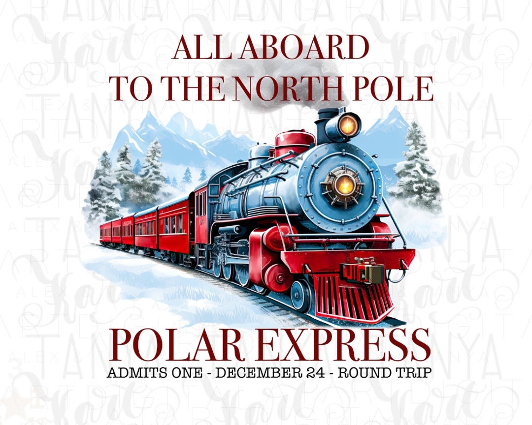 Polar Express PNG, Merry Christmas Sublimation Design, Instant Download ...
