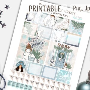 Planner Stickers, January Stickers, Monthly Kit, Printable Planner ...